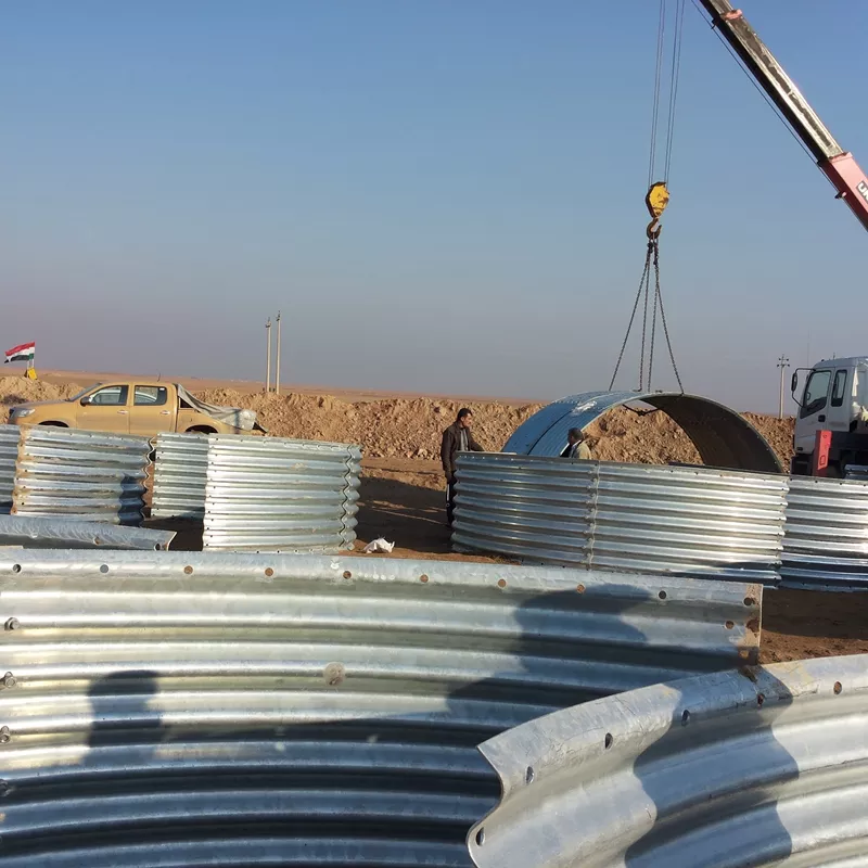 China Half-round Galvanized Corrugated Steel Pipes for Construction of ...